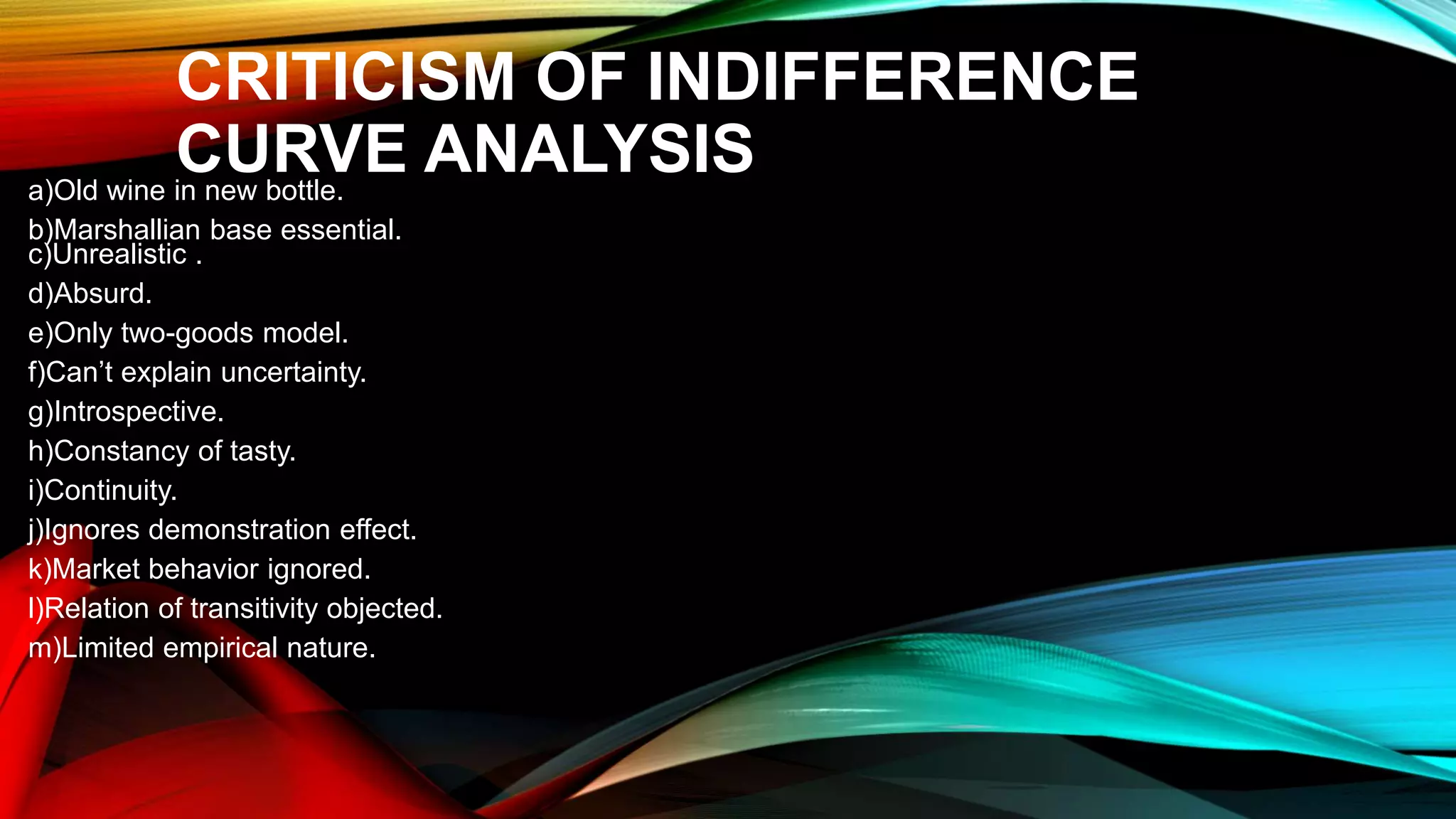 Indifference curve analysis | PPTX