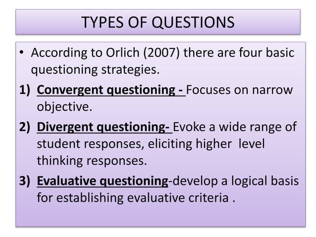classroom questioning | PPTX