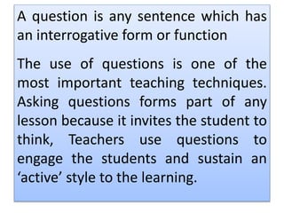 classroom questioning | PPTX