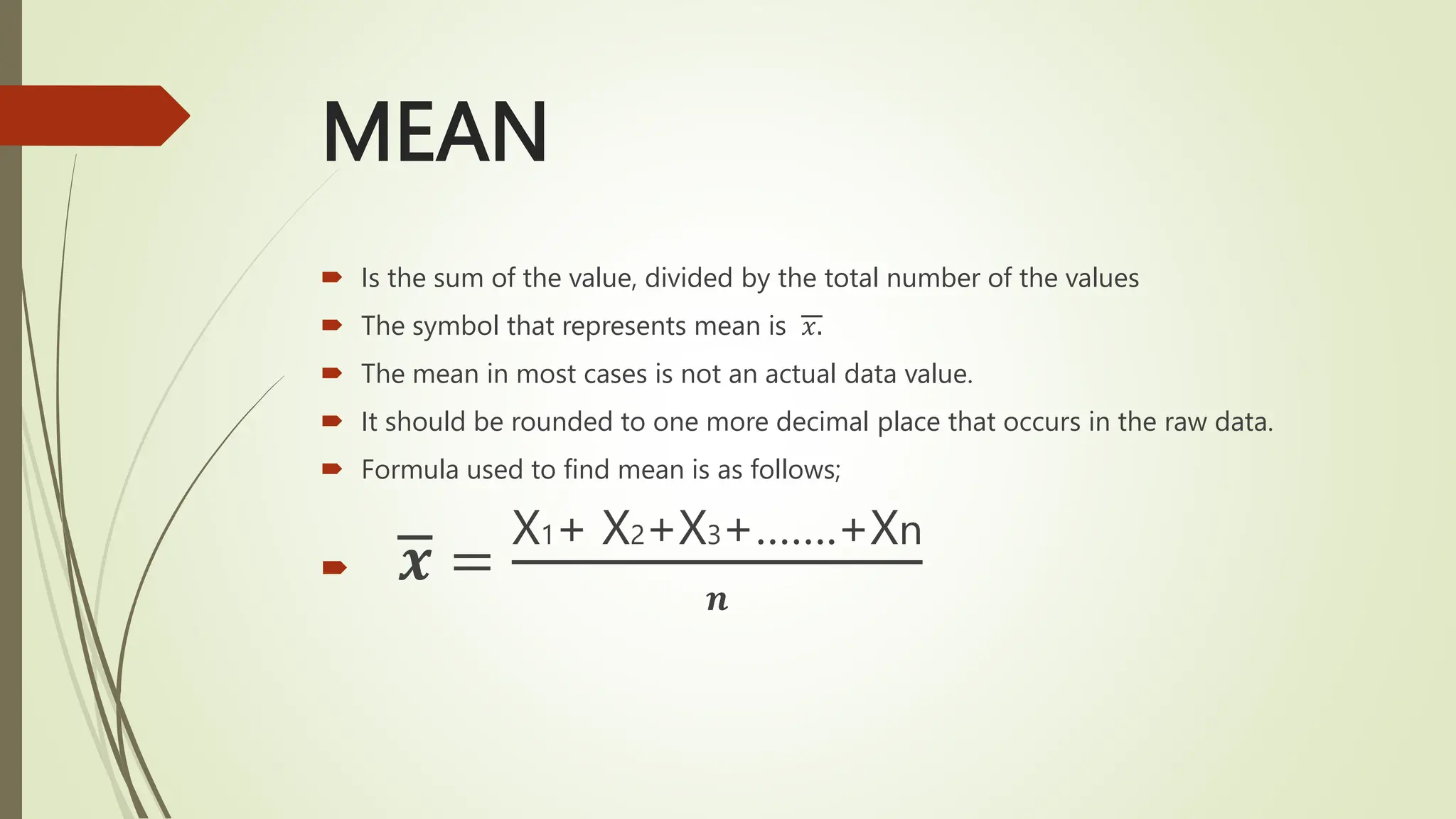 Statistics " Measures of Central Location" Group one presentation. | PPTX
