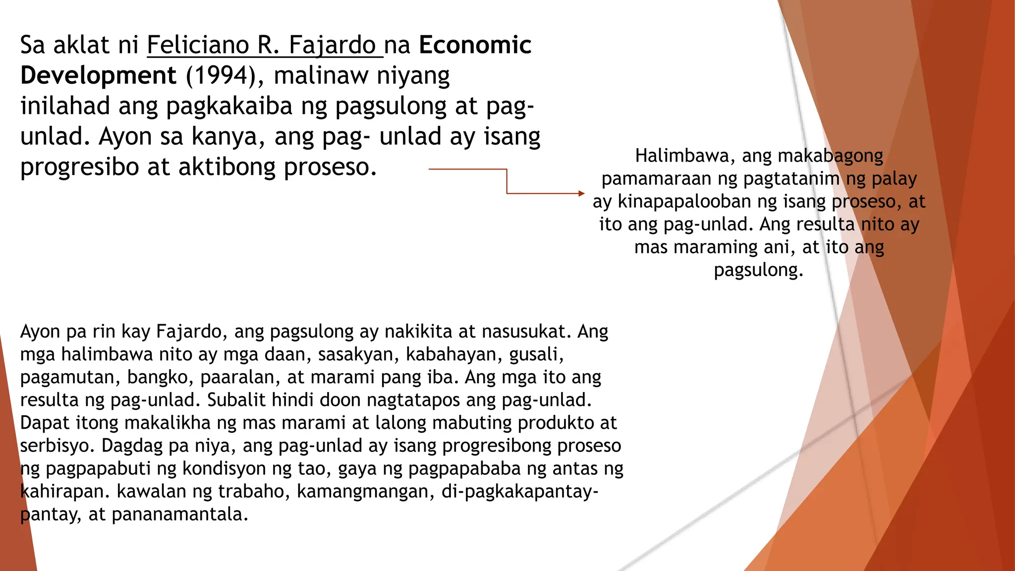 GROUP 1 presentation konsepto at palatandaan ng pambasang kaunlaran ...