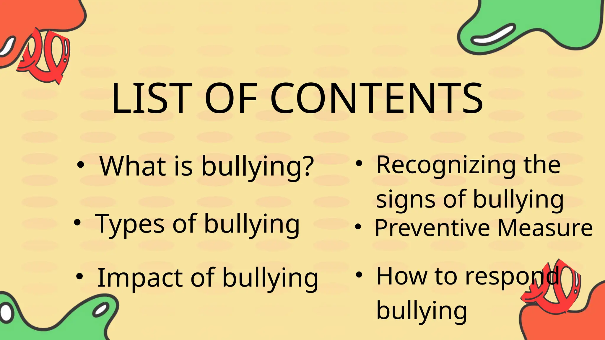 Anti-bullying campaign for students in any level | PPTX