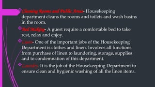 Function of Housekeeping, personnel, duties and responsibilities ptx | PPTX