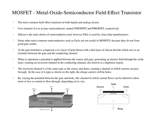 MOSFET presentation(MOSFET, FET, BJT, Transistor) | PPT