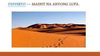 Anyong Lupa Disyerto