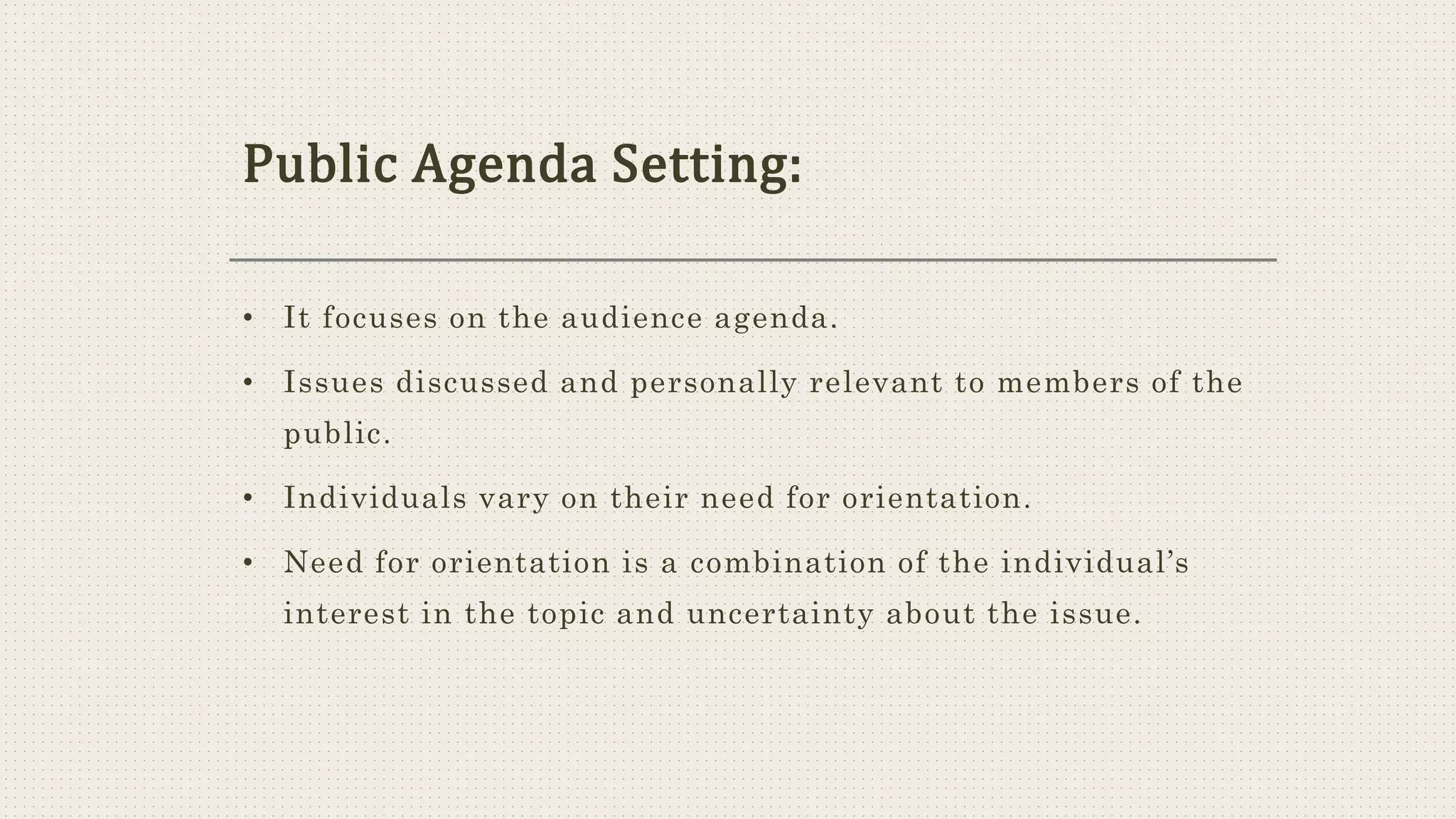 Agenda Setting Theory - Communication Theories | PPTX
