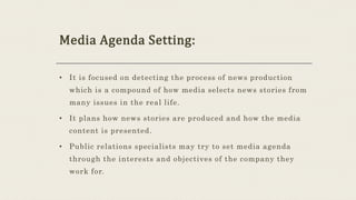 Agenda Setting Theory - Communication Theories | PPTX