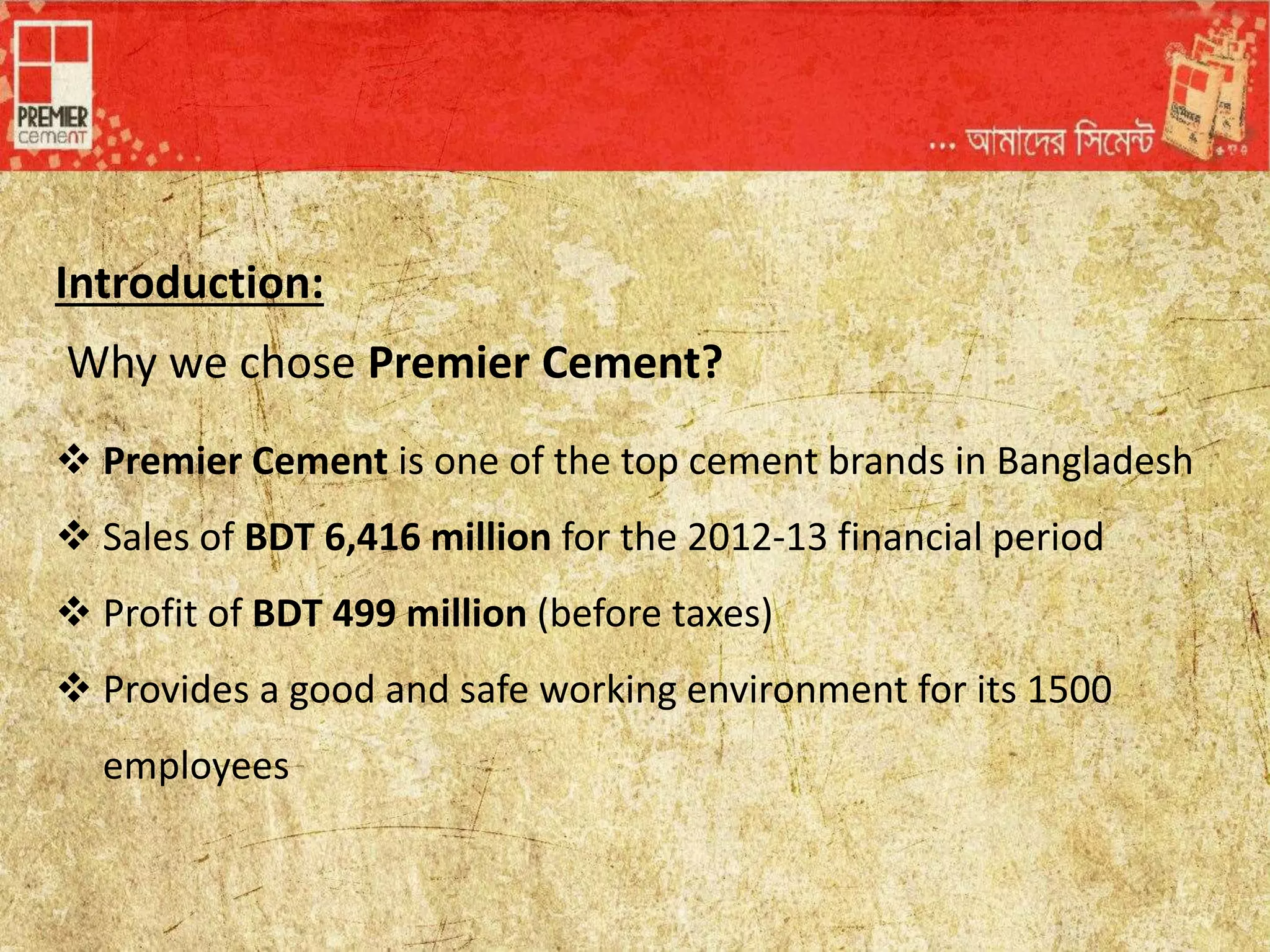 Premier Cement Management | PPTX