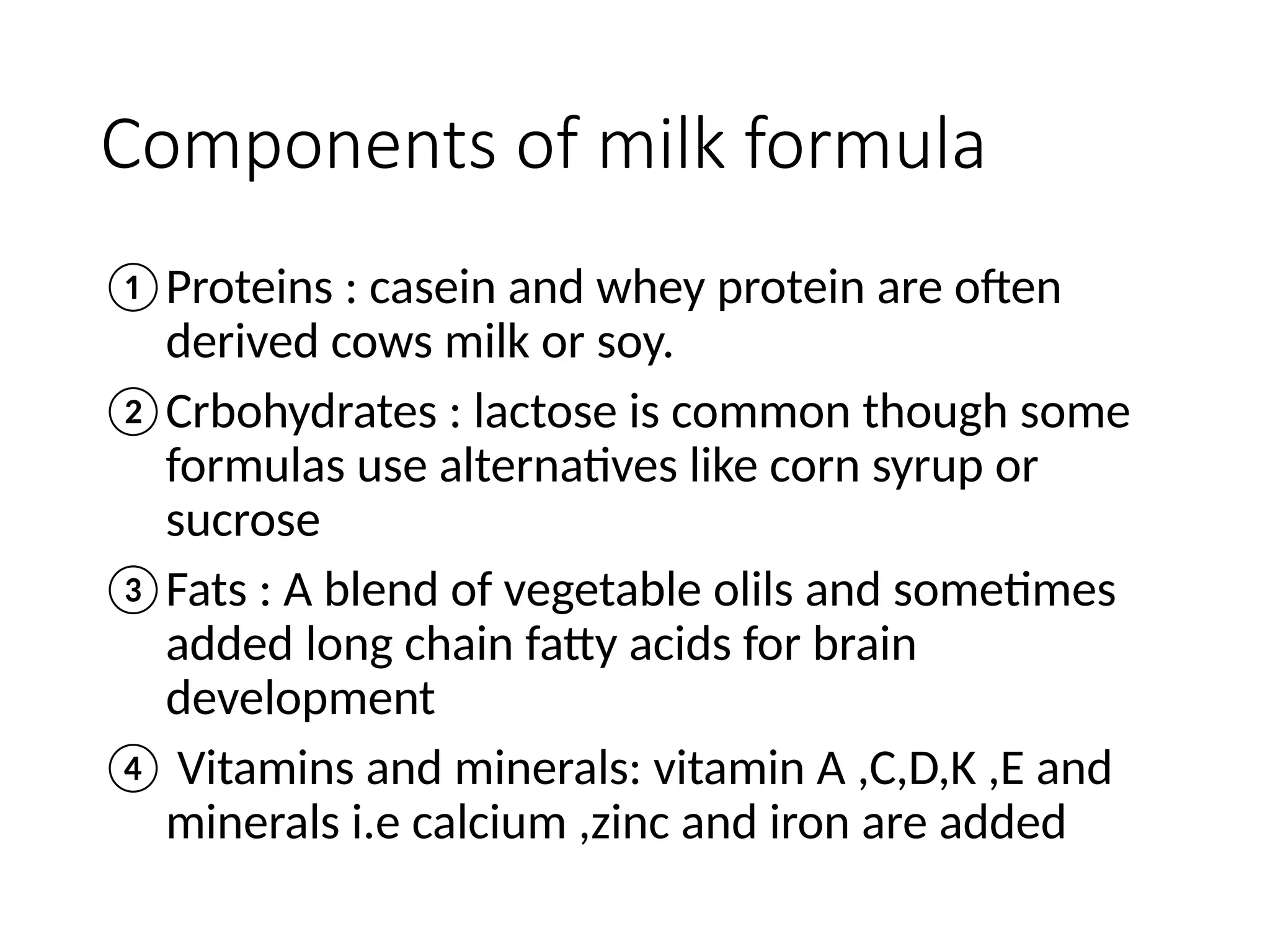 GROUP 1-Milk Formula- composition and nutritional values | PPT