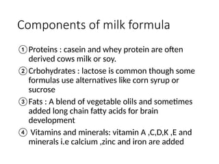 GROUP 1-Milk Formula- composition and nutritional values | PPT