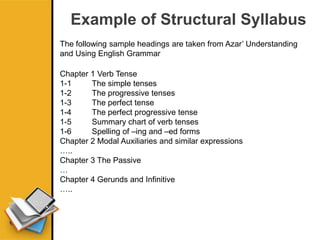 structural syllabus -- funtional syllabus | PPTX