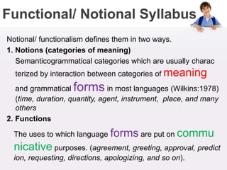 structural syllabus -- funtional syllabus | PPTX