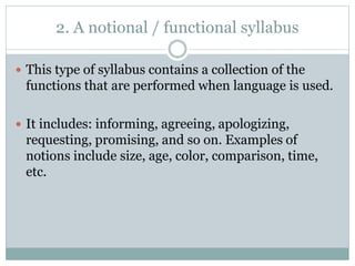 structural syllabus -- funtional syllabus | PPT