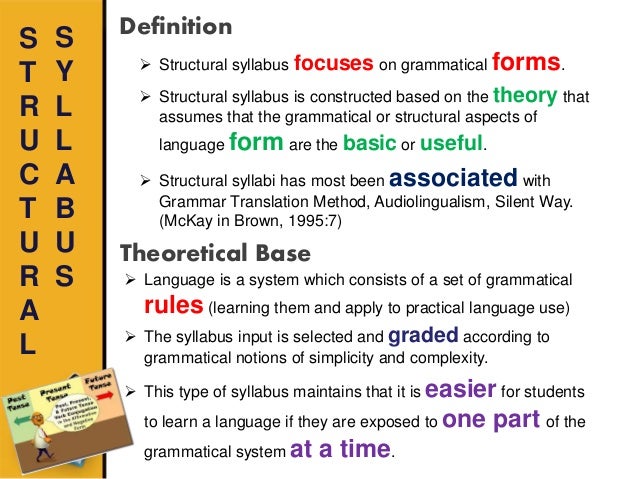 structural syllabus -- funtional syllabus