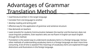 TEFL Theories: The Grammar-Translation Method | PPTX