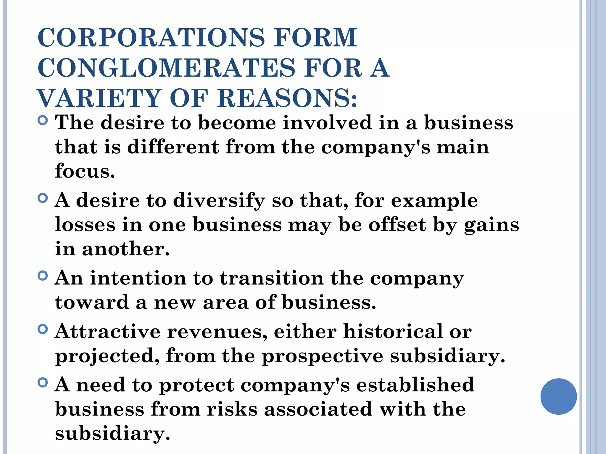 what is conglomerate? | PPT