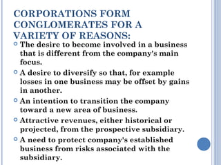 what is conglomerate? | PPT