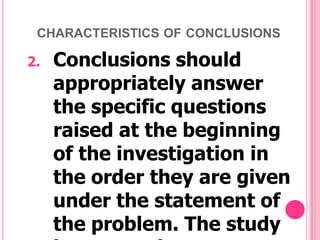 Summary, Conclusions and Recommendations | PPTX