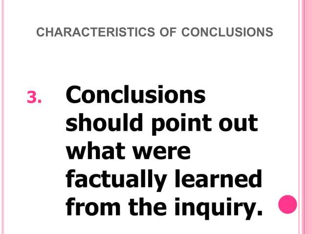 Summary, Conclusions and Recommendations | PPTX | Science