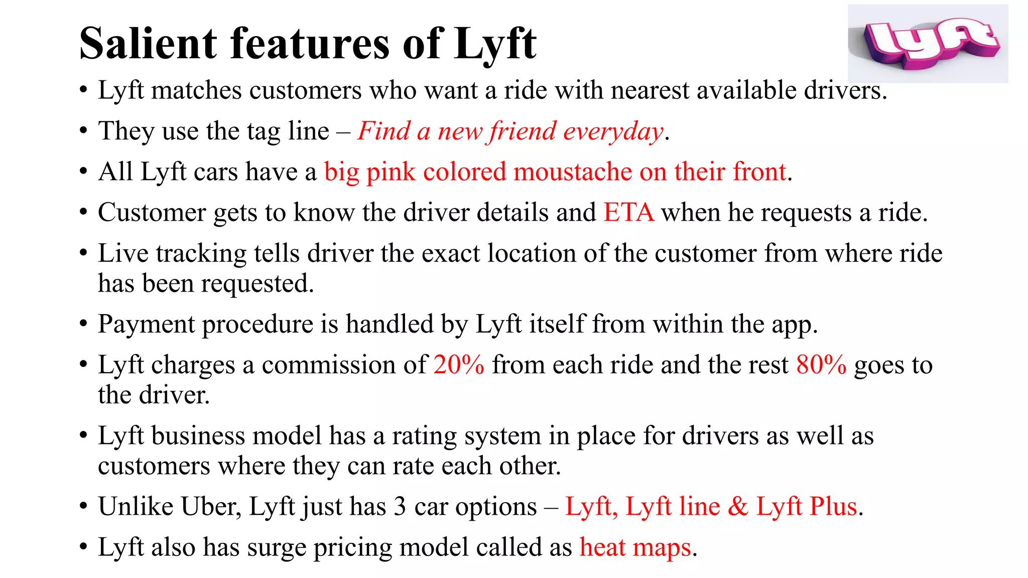 Business model of Lyft ("Make a new friend everyday") | PPT