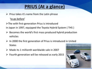 Case study on Toyota Prius | PPTX