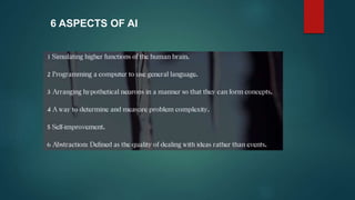 artificial intelligence and its applications | PPTX