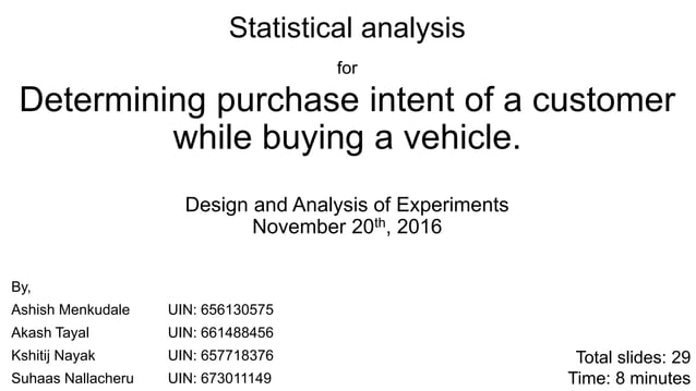 Factorial Design analysis | PPTX