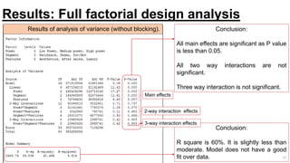 Factorial Design analysis | PPTX