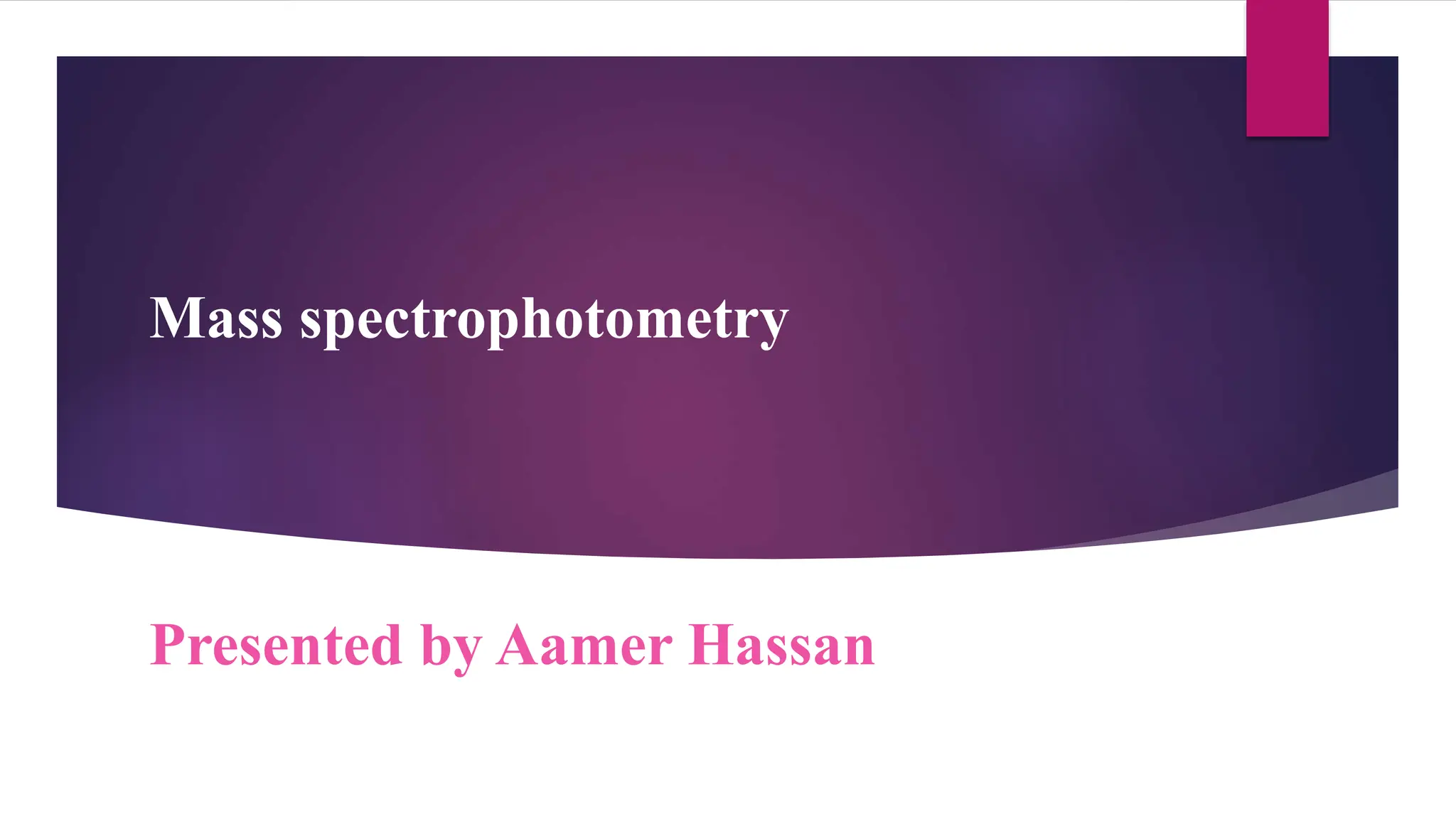 Mass spectrometry it's use applications methods | PPTX