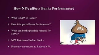 Group 10 Performance Analysis of Banks through its Balance sheet ...