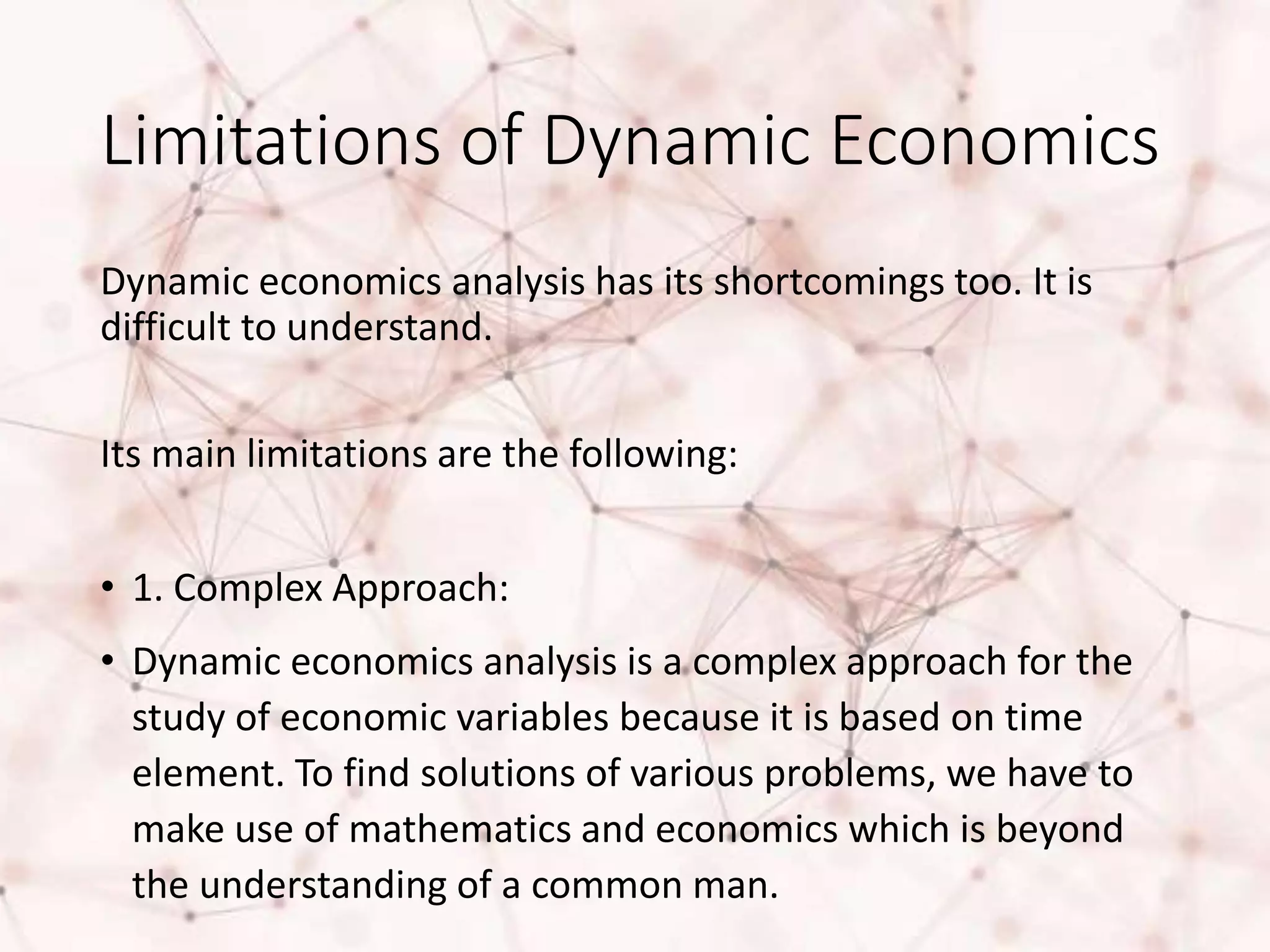 Static, Dynamic and Comparative Static Economics | PPTX