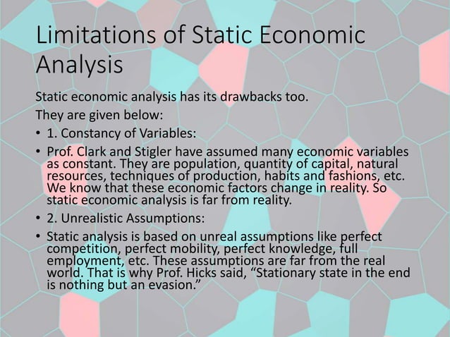 Static, Dynamic and Comparative Static Economics | PPTX