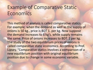 Static, Dynamic and Comparative Static Economics | PPTX