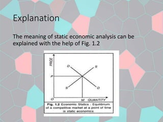 Static, Dynamic and Comparative Static Economics | PPTX