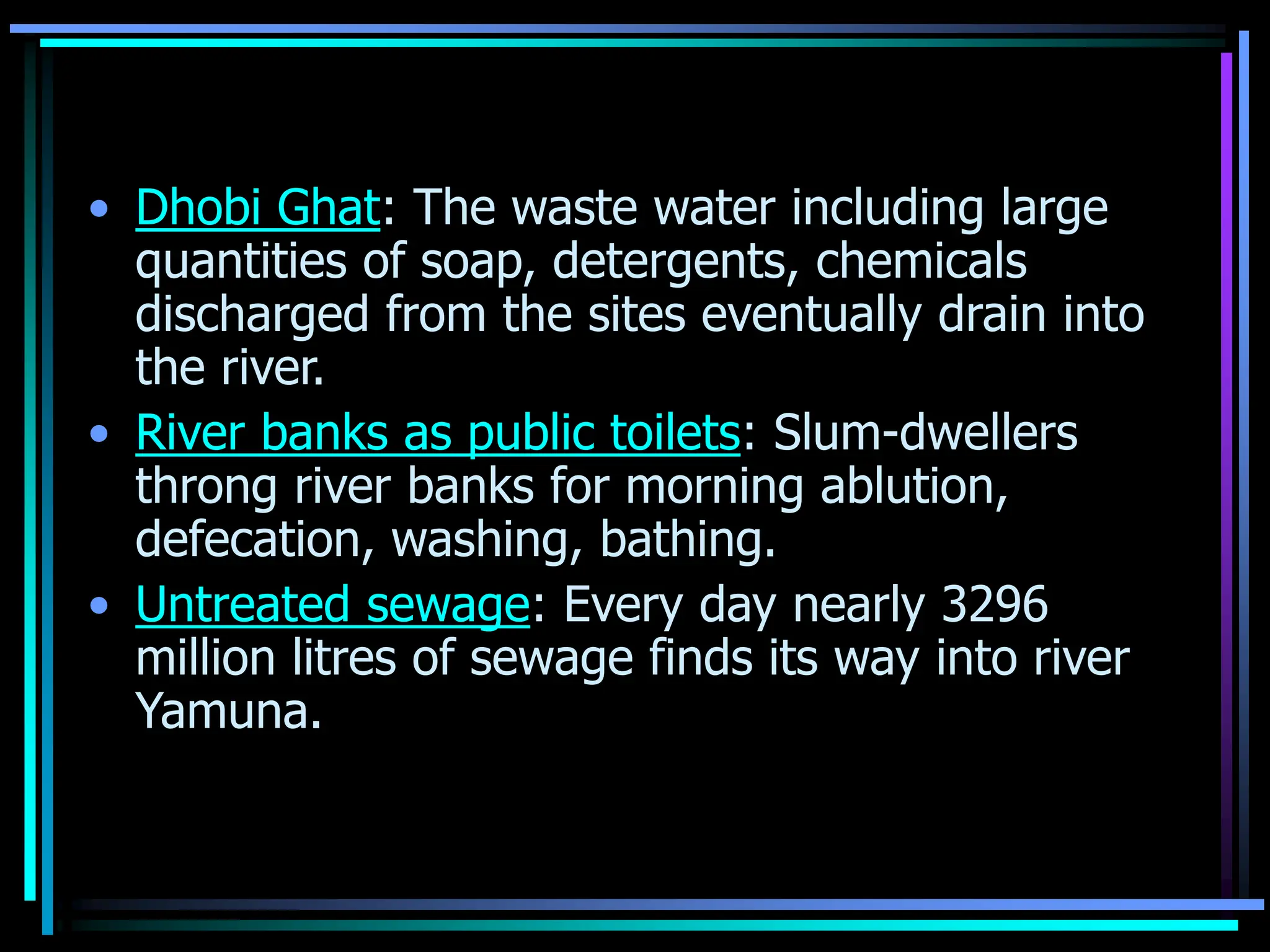 water pollution in The yamuna river .ppt