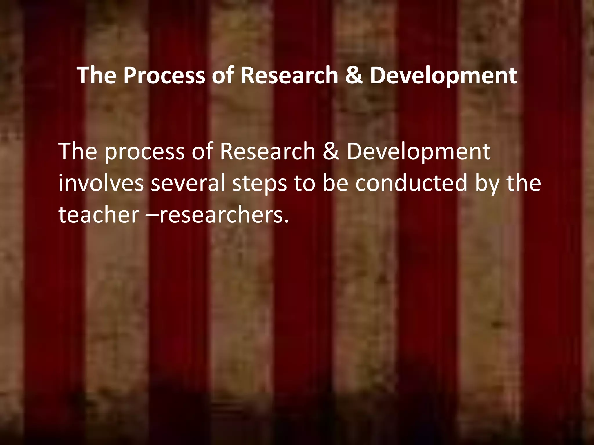 Educational Research and Development. | PPTX