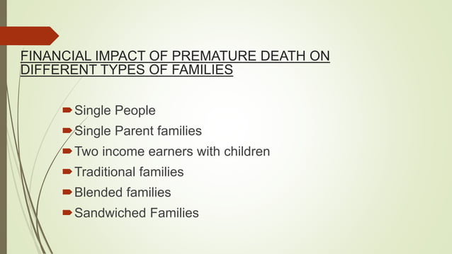 life insurance - premature death clause | PPT