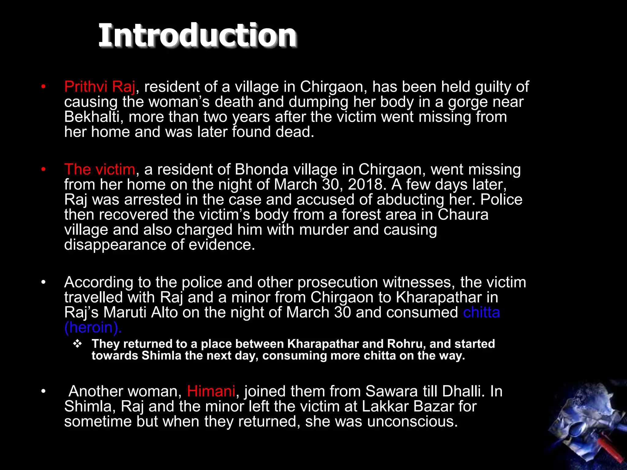 Heroin Overdose Case Pptx