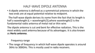 halfwave antenaa dipole antenna qurter wave.pptx
