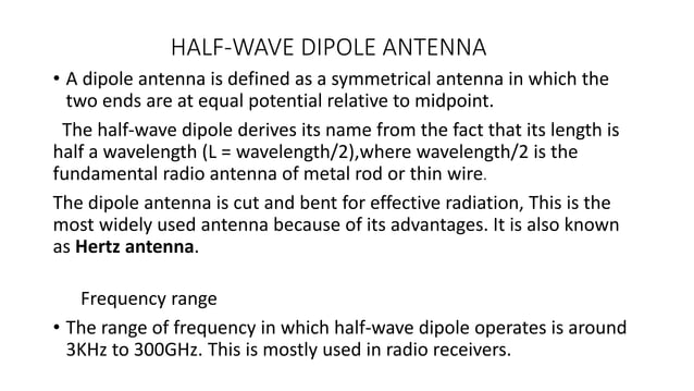 halfwave antenaa dipole antenna qurter wave.pptx