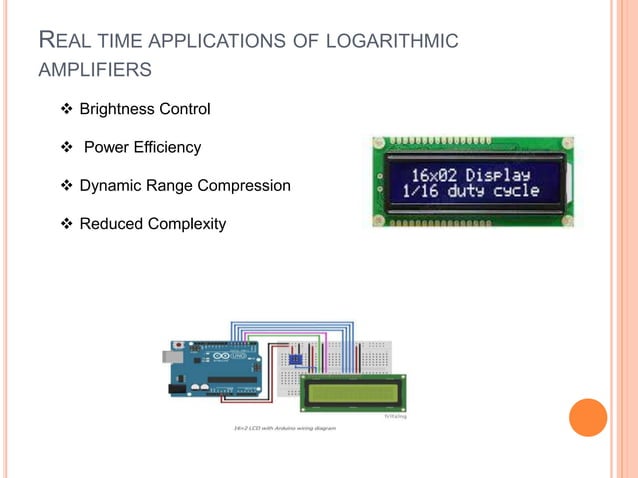 Application of instrumentation amplifier,log amplifier, antilograthimic ...