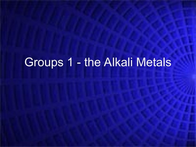 group one alkali metals IGCSE (1).ppt | Chemistry | Science