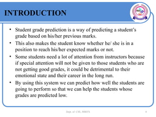 Student Grade Prediction System using ML - PPT | PPTX