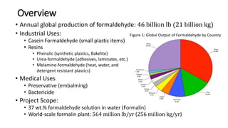 2019 Drexel Senior Design Final Presentation: Formalin Plant Design | PPTX