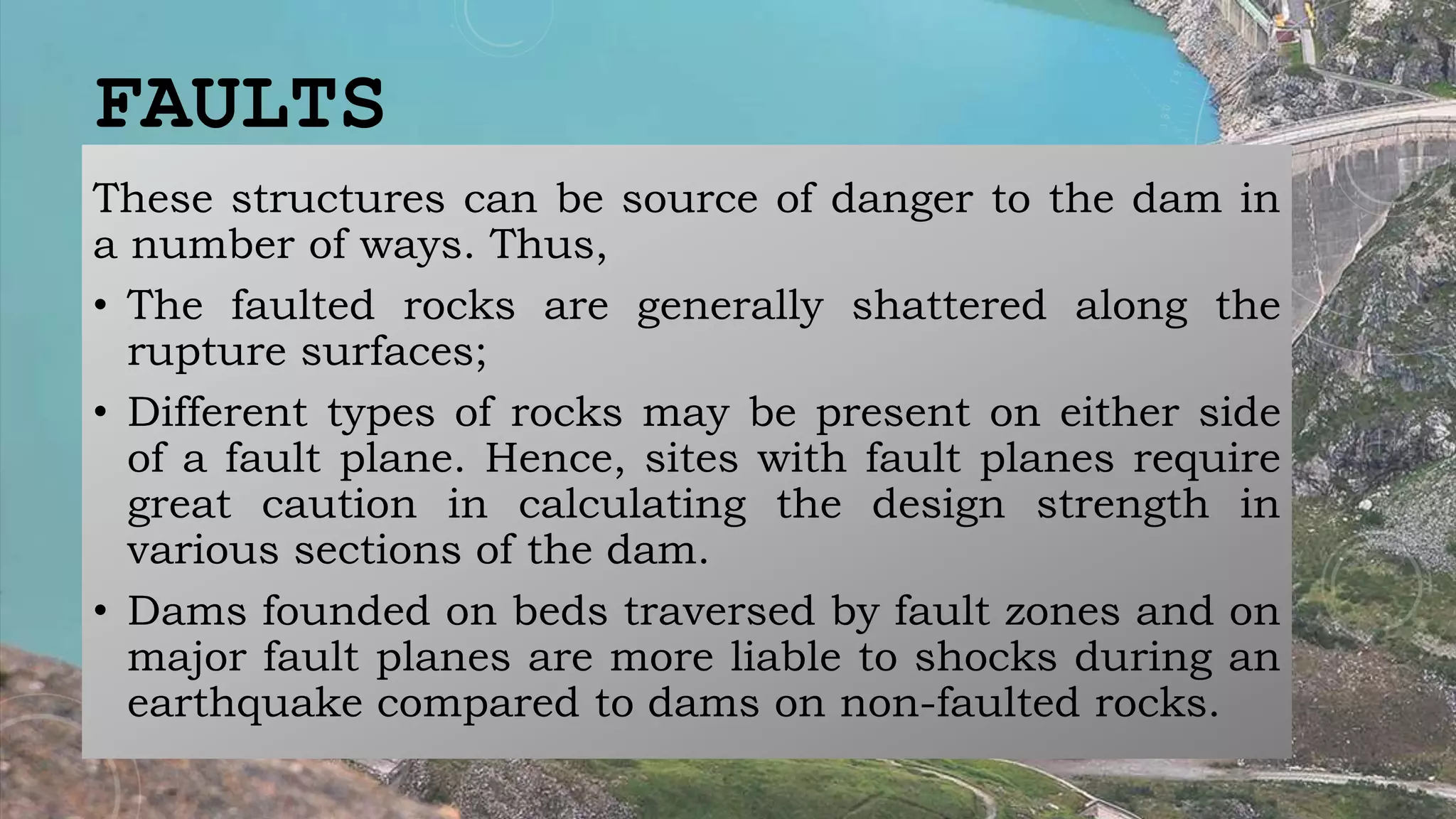 GEOLOGICAL CONDITIONS NECESSARY FOR CONSTRUCTION OF DAMS | PPTX