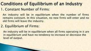 Equilibrium of Industry | PPTX