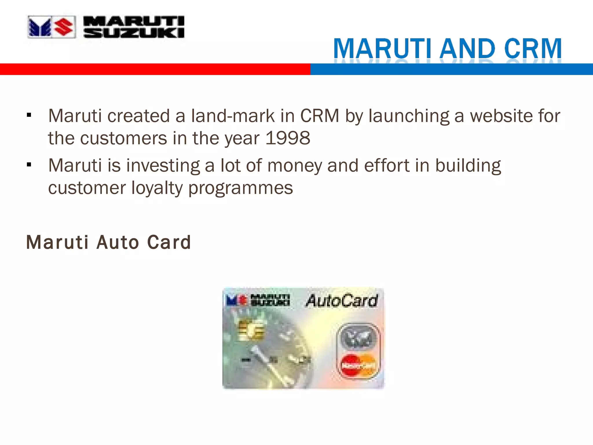 Group 12 crm (maruti suzuki) | PPT