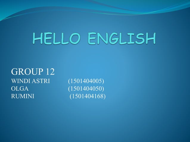 Hello English | PPT