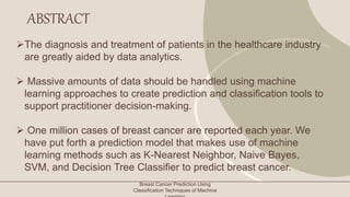 Breast Cancer Prediction. Aware the societypptx | PPT