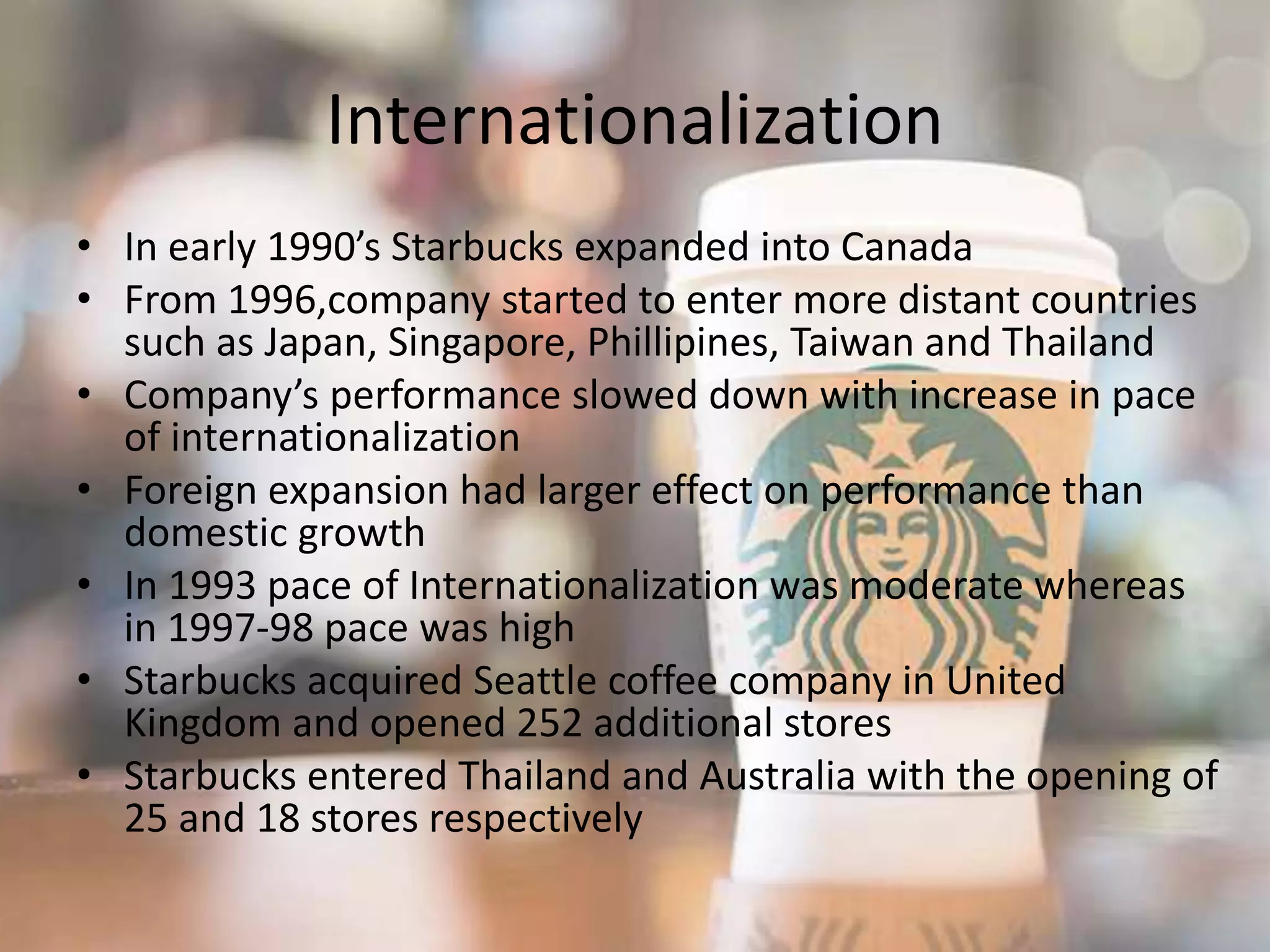 resuming internationalization at starbucks | PPTX